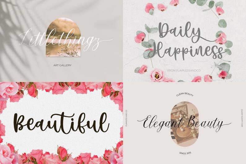 Modern Script Bundle Cricut Fonts Procreate Fonts Canva - Etsy