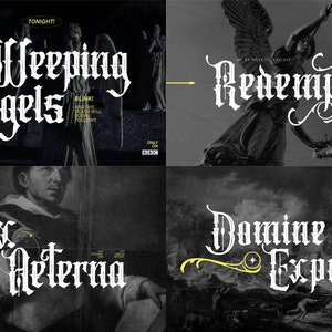 Blackletter Font Bundle - Blackletter Tatto Font, Blackletter Victorian ...