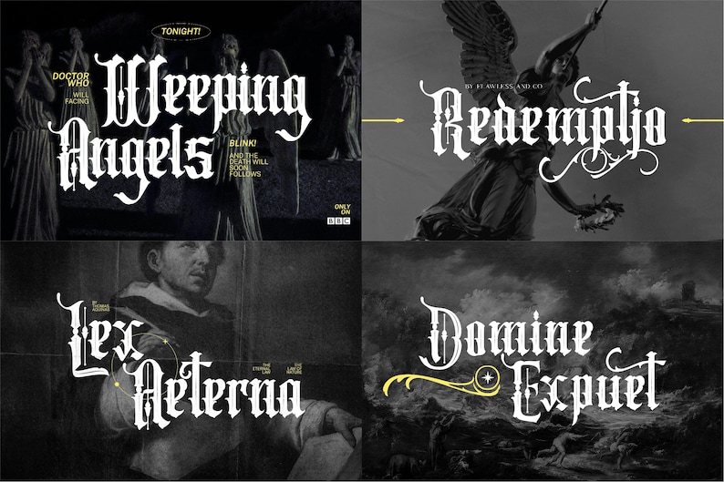 Blackletter Font Bundle - Blackletter Tatto Font, Blackletter Victorian ...