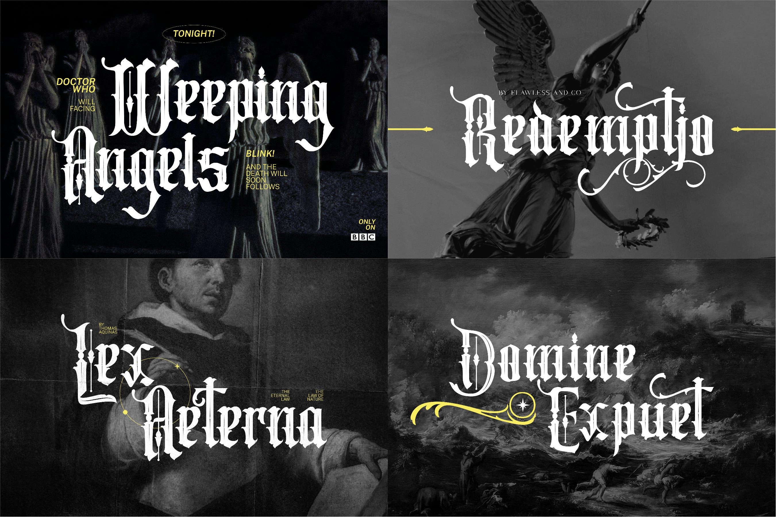Blackletter Font Bundle - Blackletter Tatto Font, Blackletter Victorian ...
