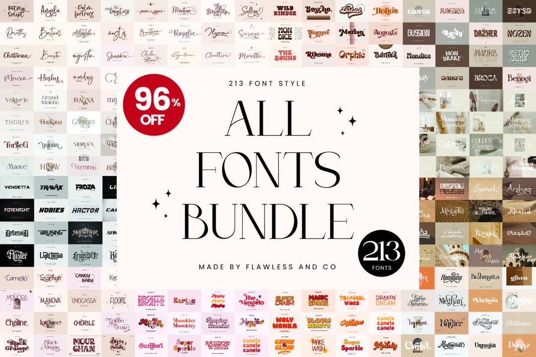 All Fonts Bundle-script Font, Serif Font, Sans Serif Font, Cartoon Font ...