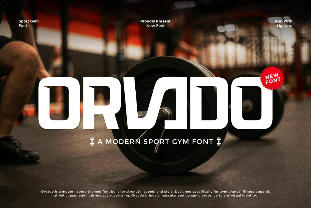 Orvado - Modern Sport Gym Font , Branding Font, Logo Font, Bold Font ...