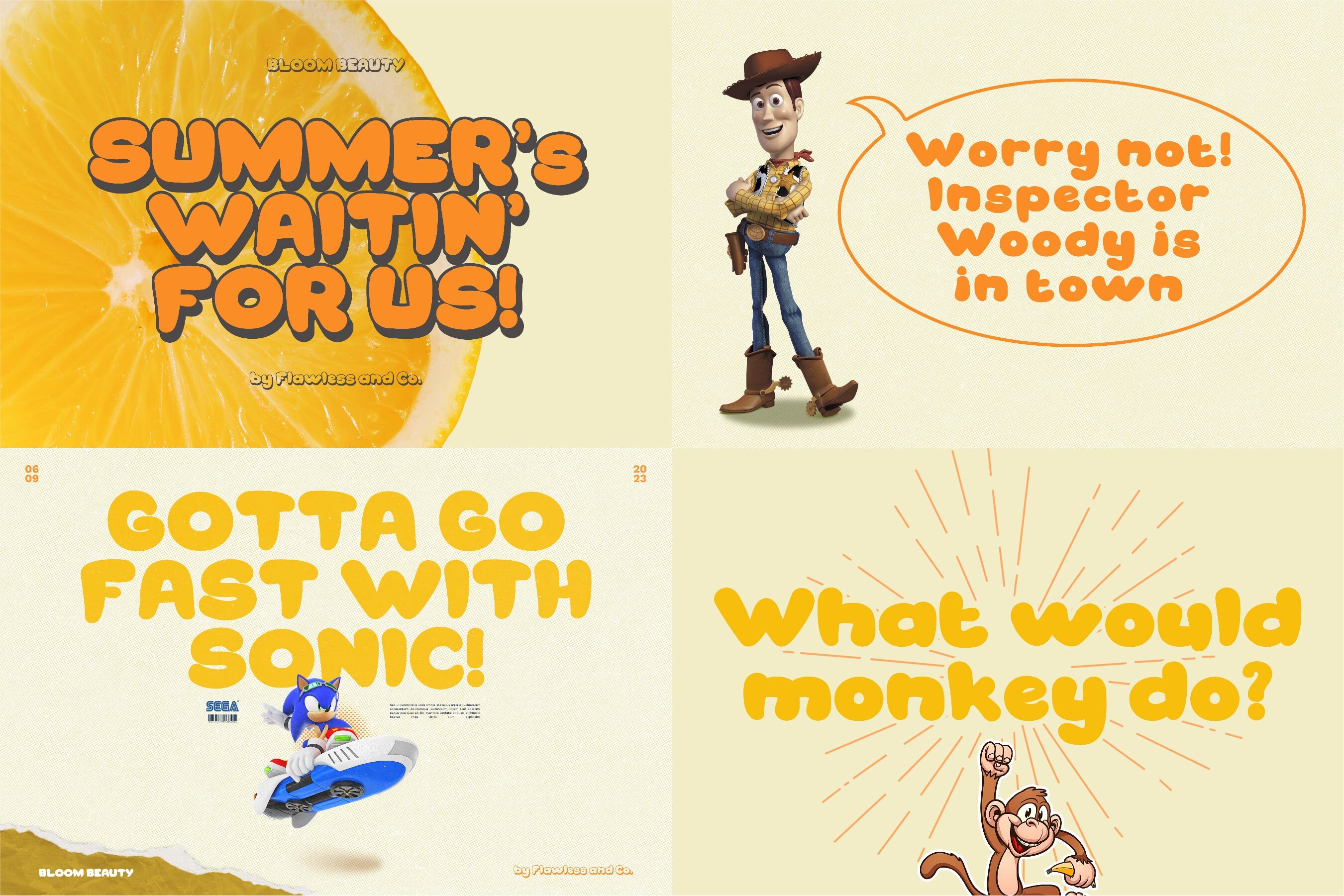 Funny Font Bundle Fun Font, Display Font, Procreate Font, Canva Font ...