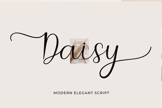 Daisy Wedding Font Procreate Font Canva Font Logo Font | Etsy