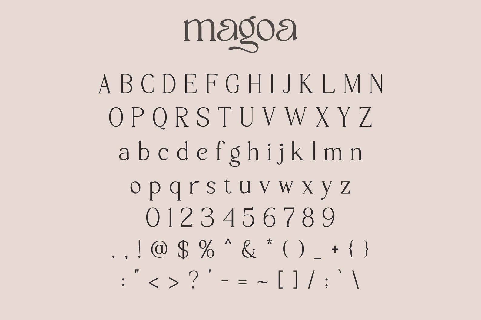 Magoa Modern Elegant Serif Font Boho Font Modern Font - Etsy