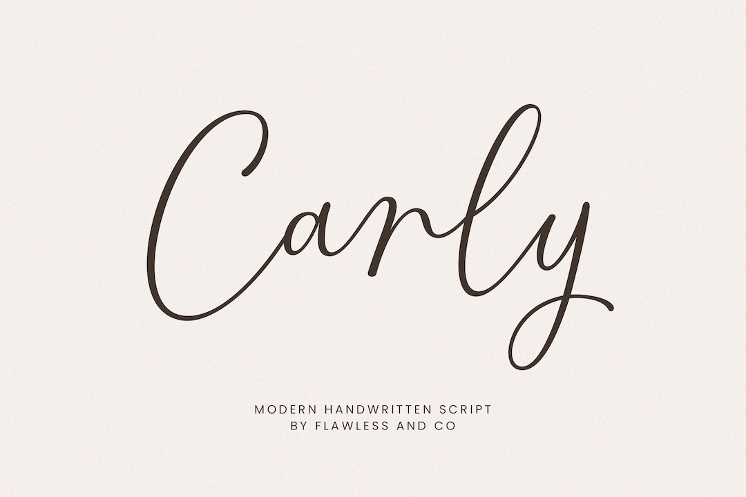 Carly Script - Handwritten Script Font, Brush Font, Cricut Font ...