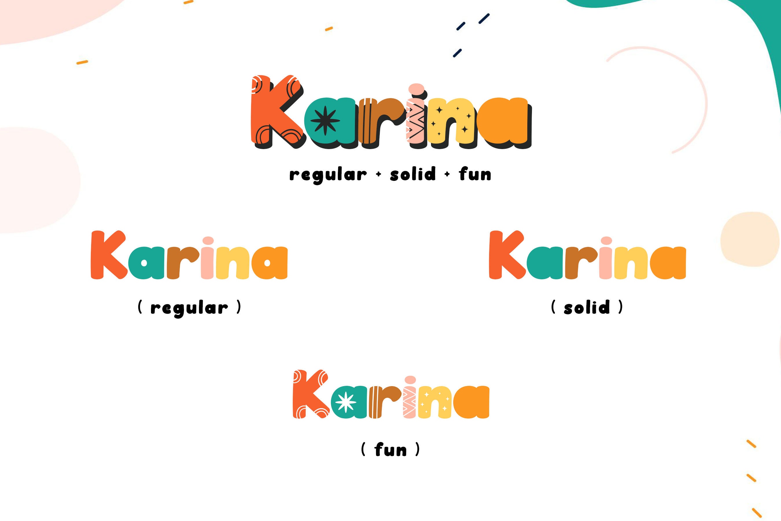 Karina Modern Playful Font, Fun Font, Playful Font, Funny Font, Modern ...