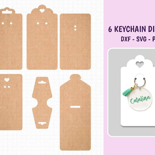 Keyring Display Card Template Keychain Svg Keyring Card Svg - Etsy