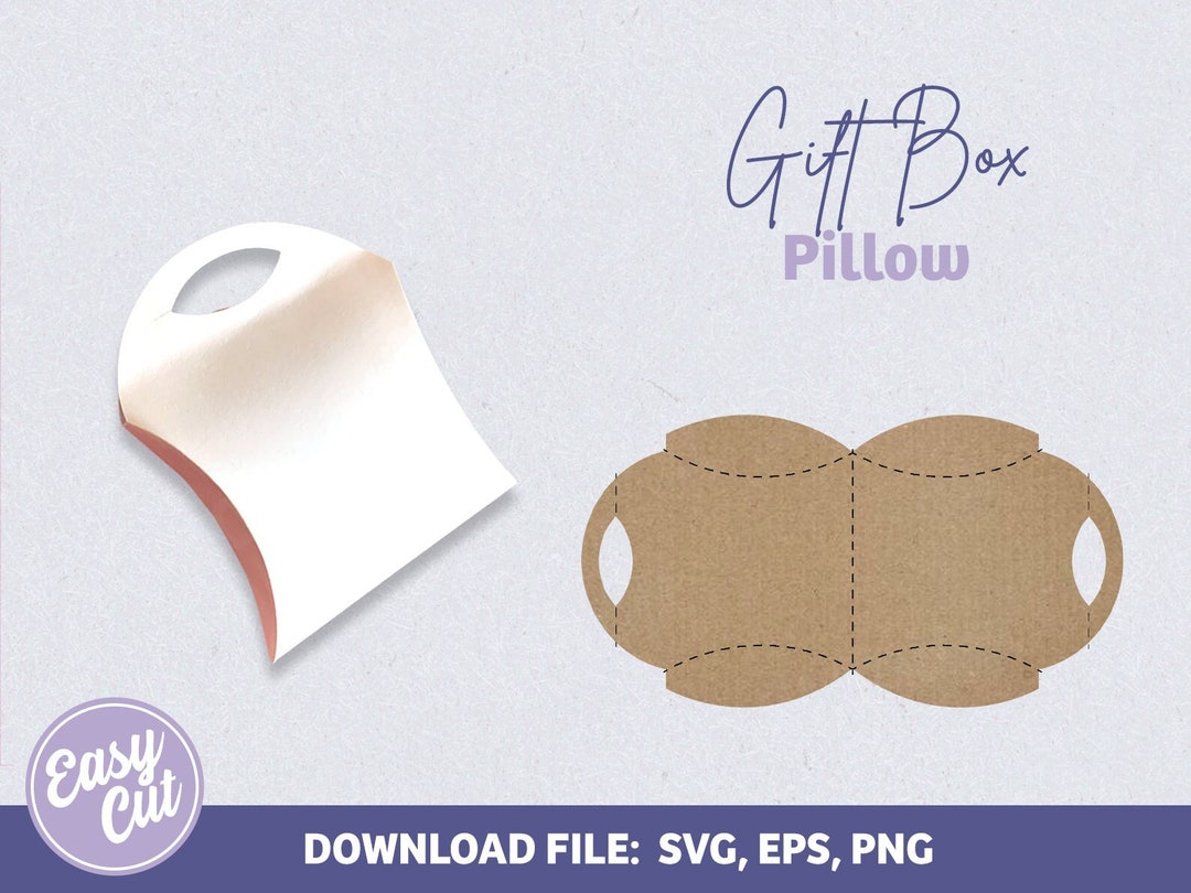Template Box, Gift Box Svg, Pillow Box Template, Svg, Dxf, Digital ...