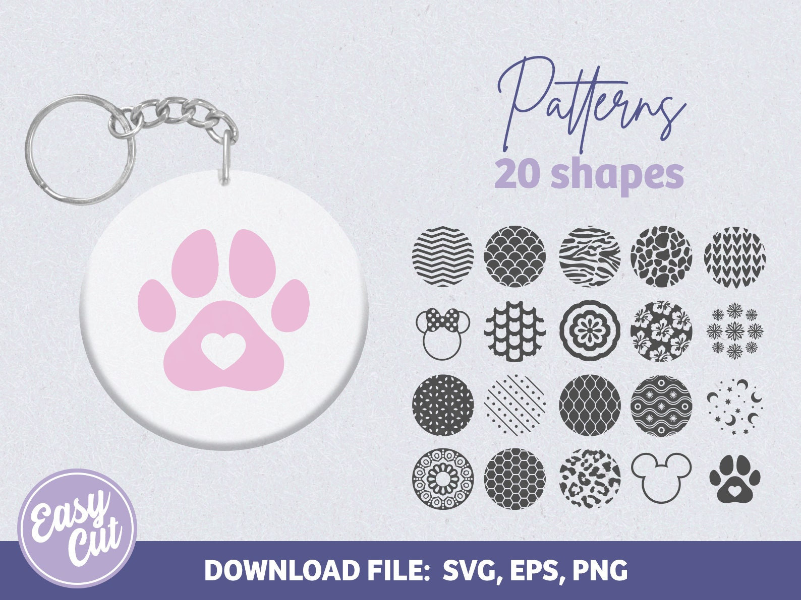 Round Pattern Svg, Design Keychain Svg, Keychain Svg, Dxf, File for ...