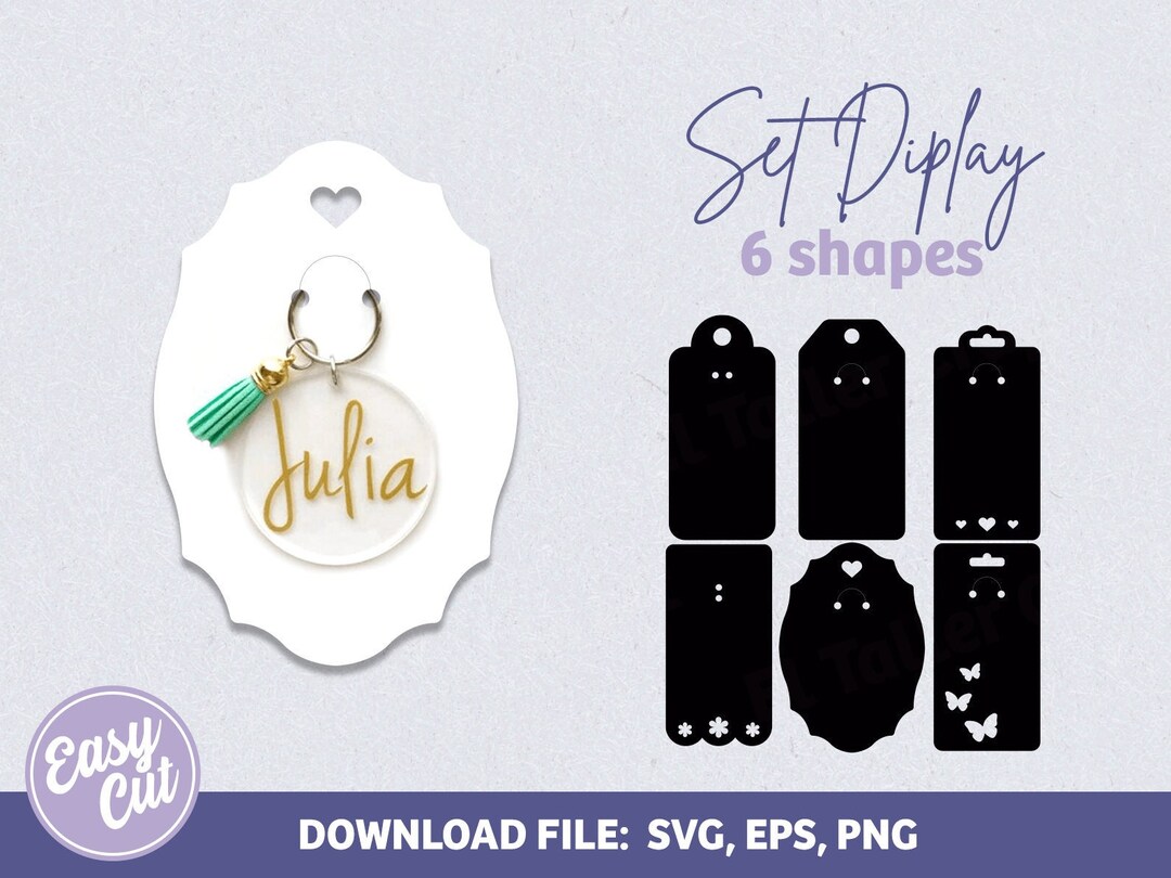 Keyring Display Card,keychain Svg, Keyring Card Svg, Cricut File ...