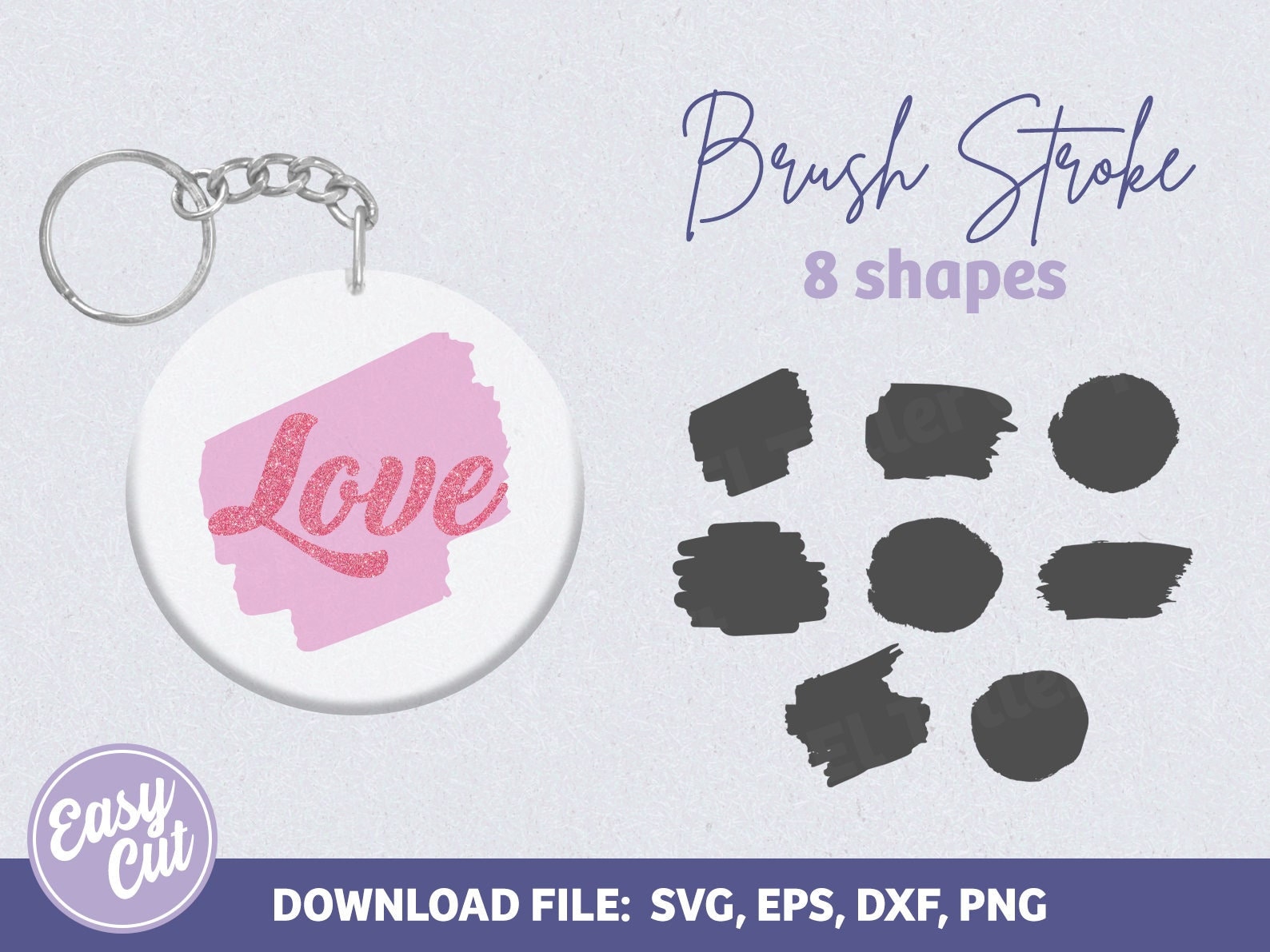 Brush Stroke Svg, Keychain, File for Cricut, Brush Stroke Dxf,diy,brush ...