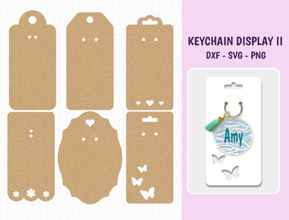 Keyring Display Cardkeychain Svg Keyring Card Svg Cricut - Etsy
