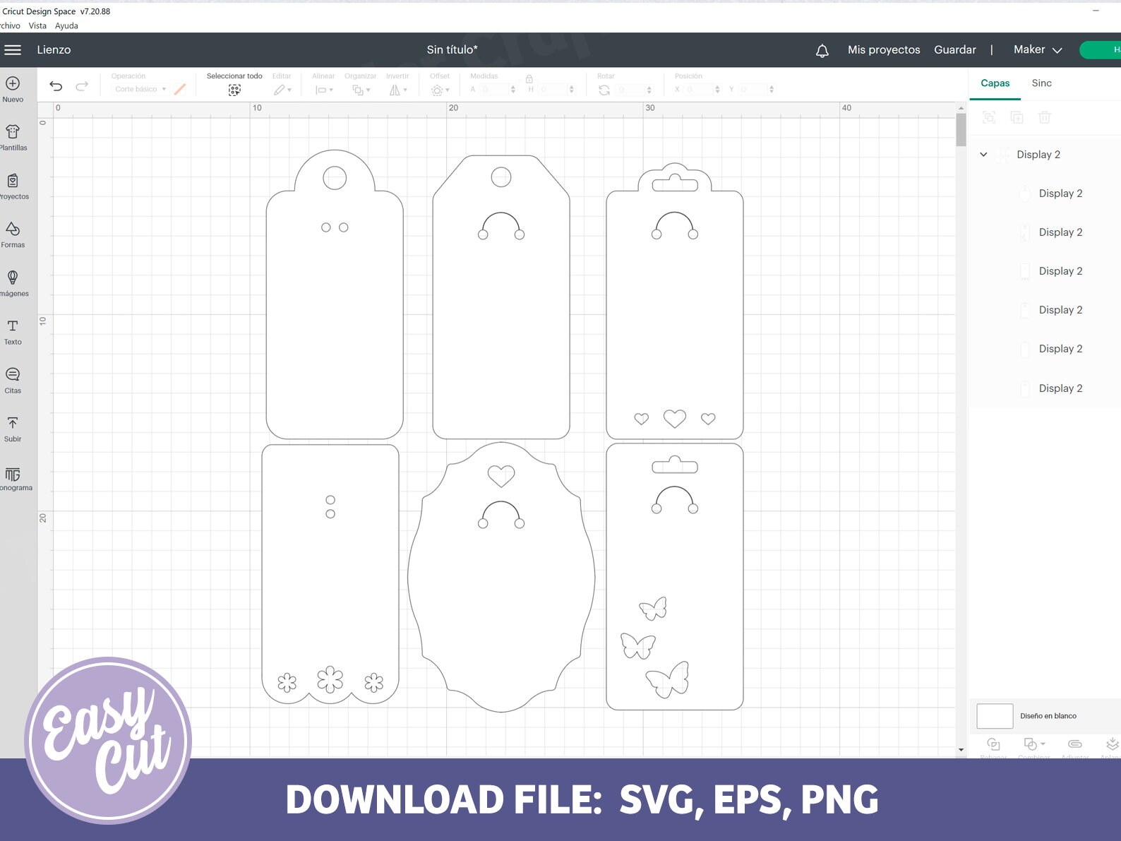 Keyring Display Card,keychain Svg, Keyring Card Svg, Cricut File ...