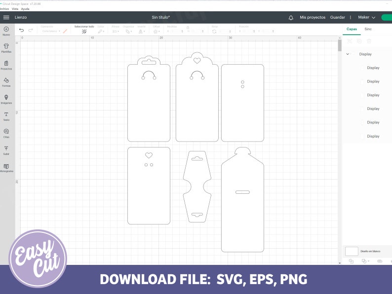 Keyring Display Card Template, Keychain Svg, Keyring Card Svg, Cricut ...