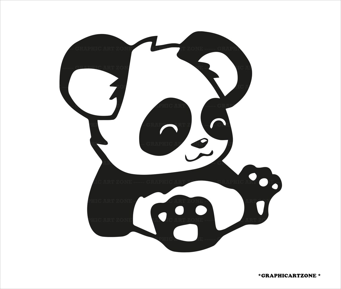 Panda Svg Cartoon Panda Svg Cute Baby Panda Animal Svg - Etsy