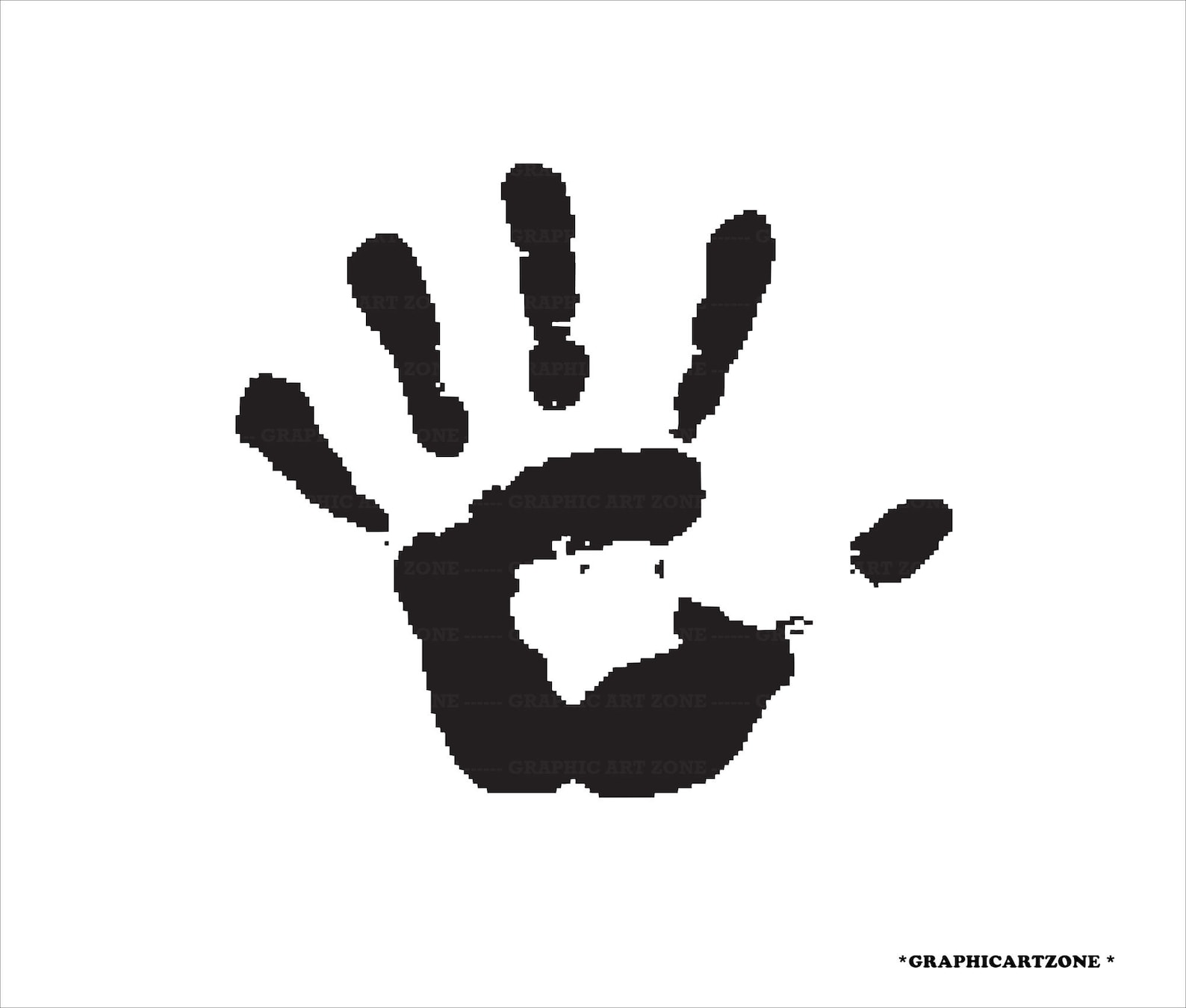 Hand Svg, Stop Svg, Hand Print Svg, Finger Svg, Cricut Silhouette Cut ...