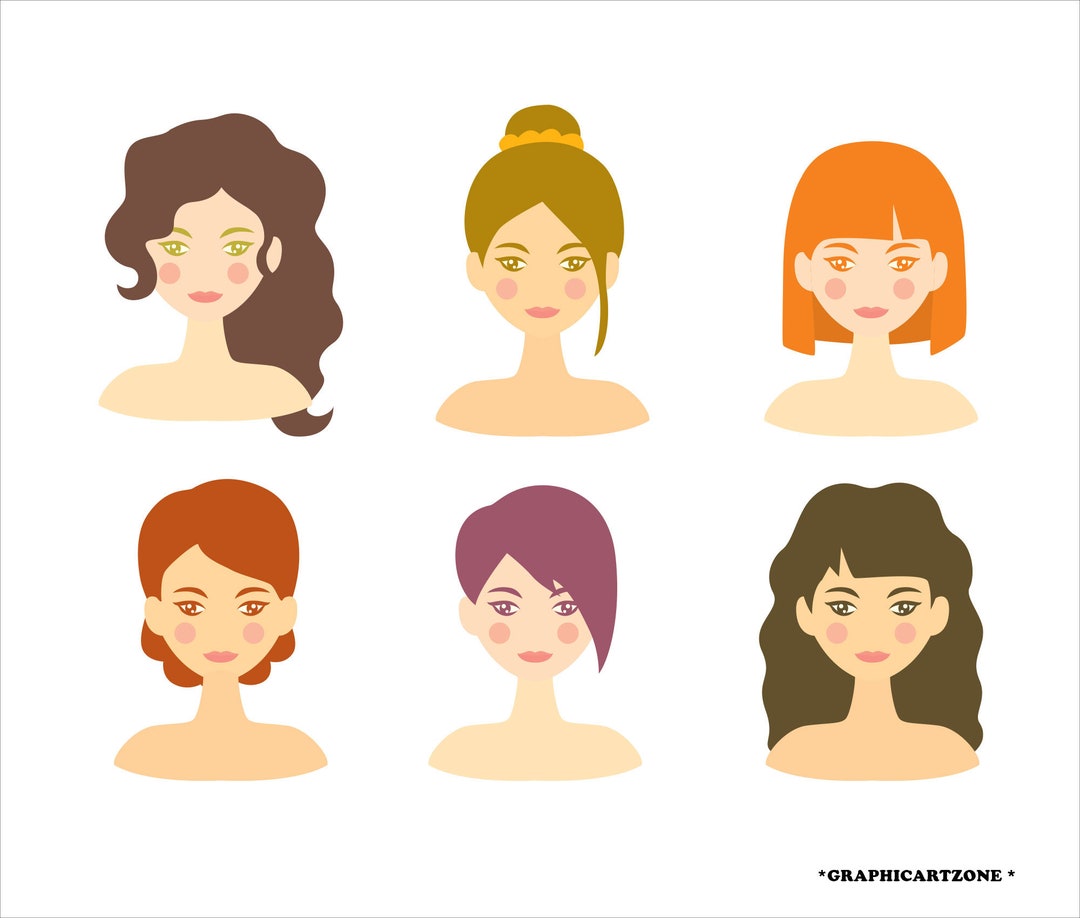 Women Models Svg, Cartoon Svg, Cut File Tshirt Vector, Model Set Svg ...