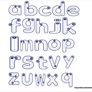 Printable Alphabet Upper, Lower Case and Numbers, Alphabet, Letters ...