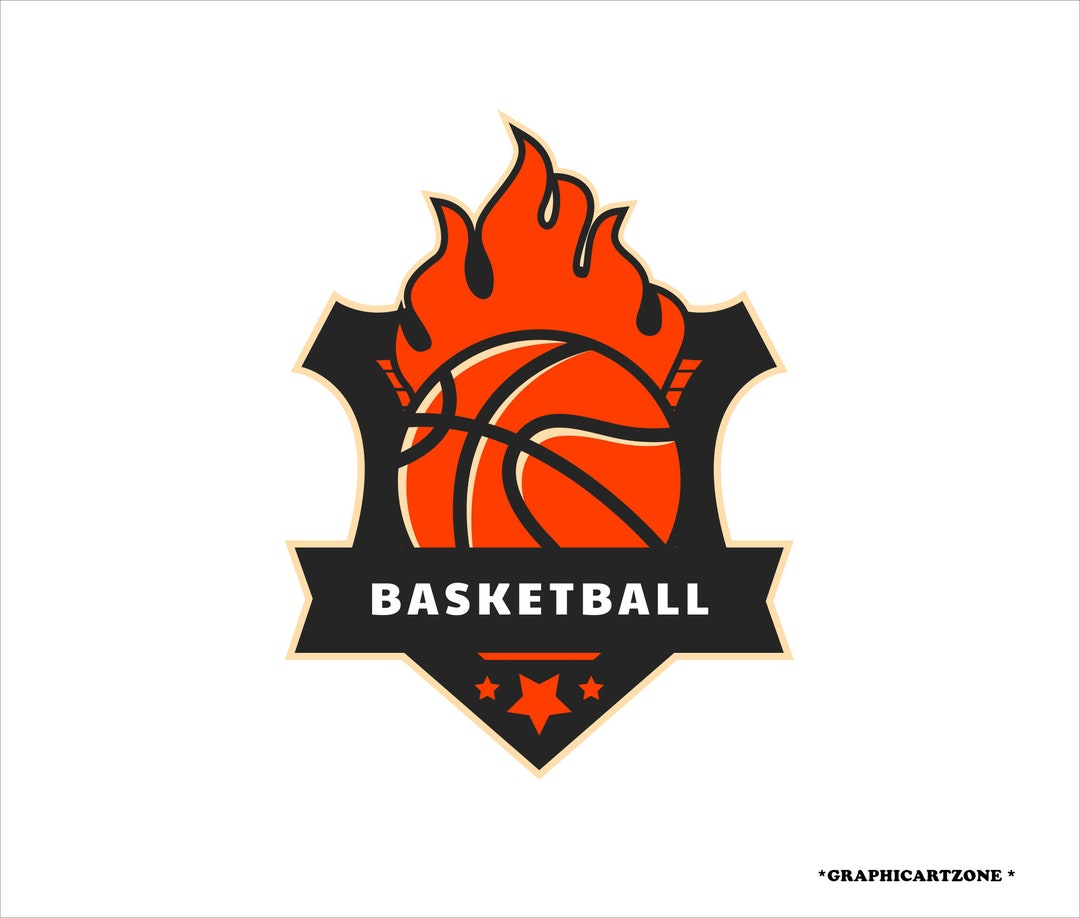Basketball Logo Svg Basketball Svg Basketball Flames Svg Cut - Etsy