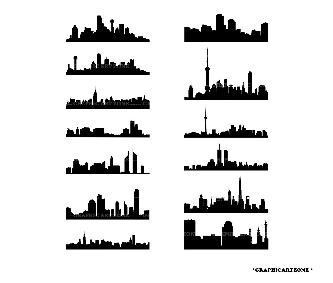 City Svg Files, City Silhouette Svg, City Graphics, City Clipart ...