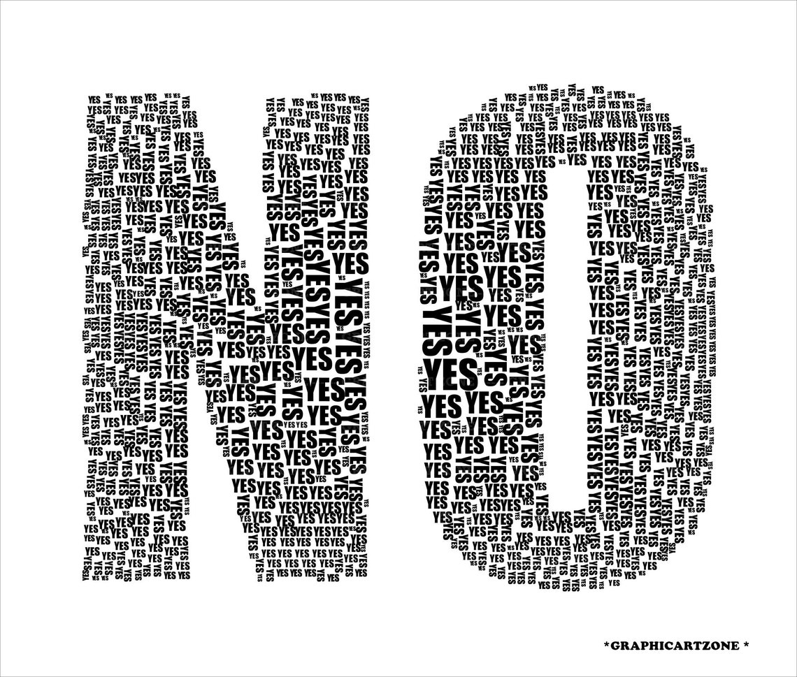 Yes No Svg, Amazing Design Svg, Tshirt Design, Commercial Usage, Cut ...