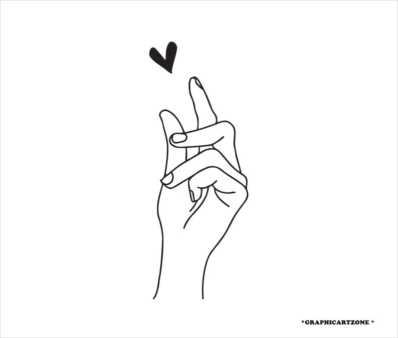 Snapping Hand Svg, Love Svg, Hands Holding a Heart Svg, Finger Heart ...