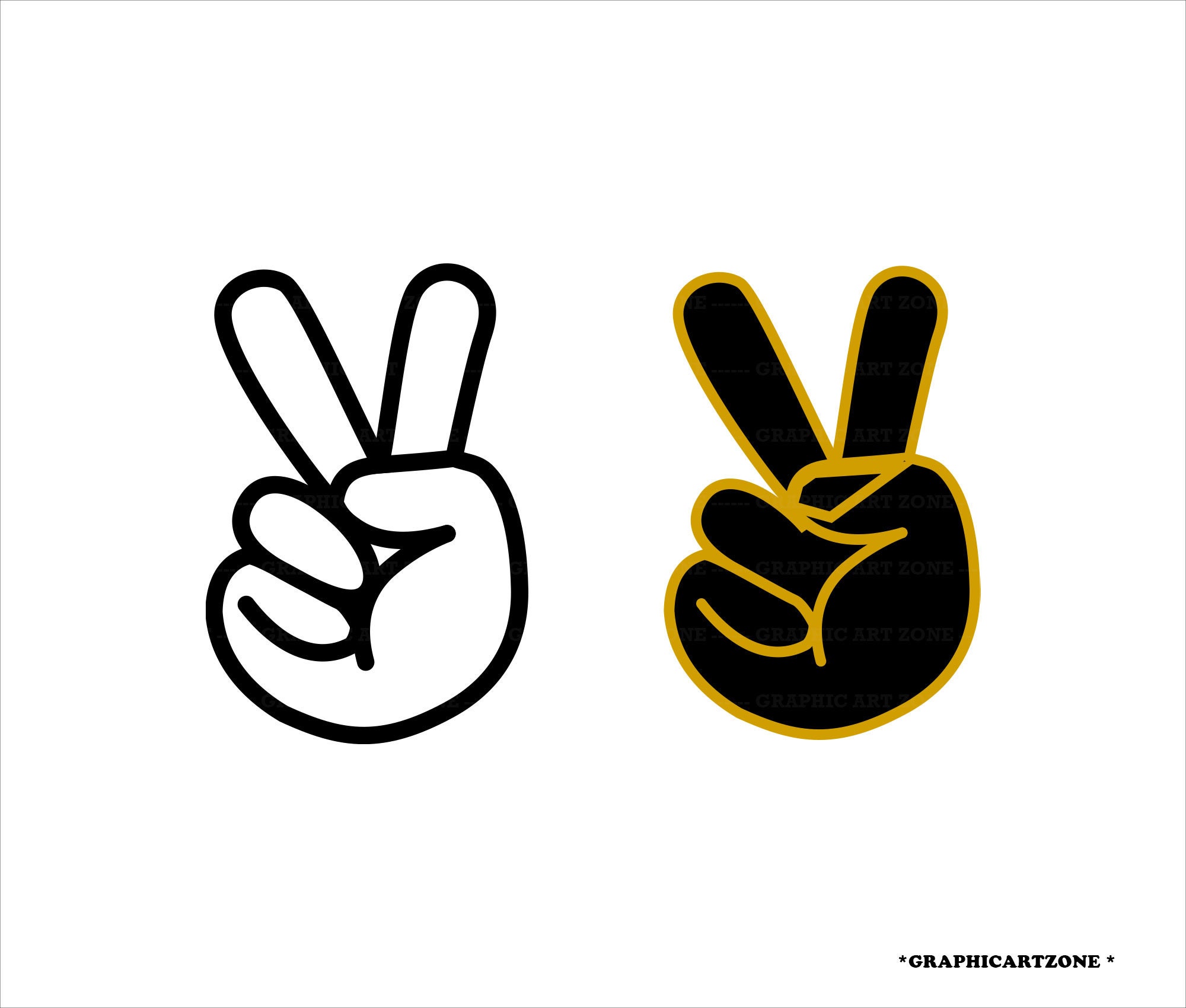 Peace Hand Sign Clipart