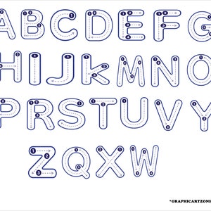 Printable Alphabet Upper, Lower Case and Numbers, Alphabet, Letters ...