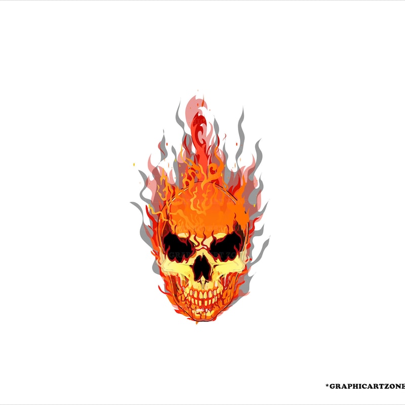 Flaming Ghost Rider - Etsy