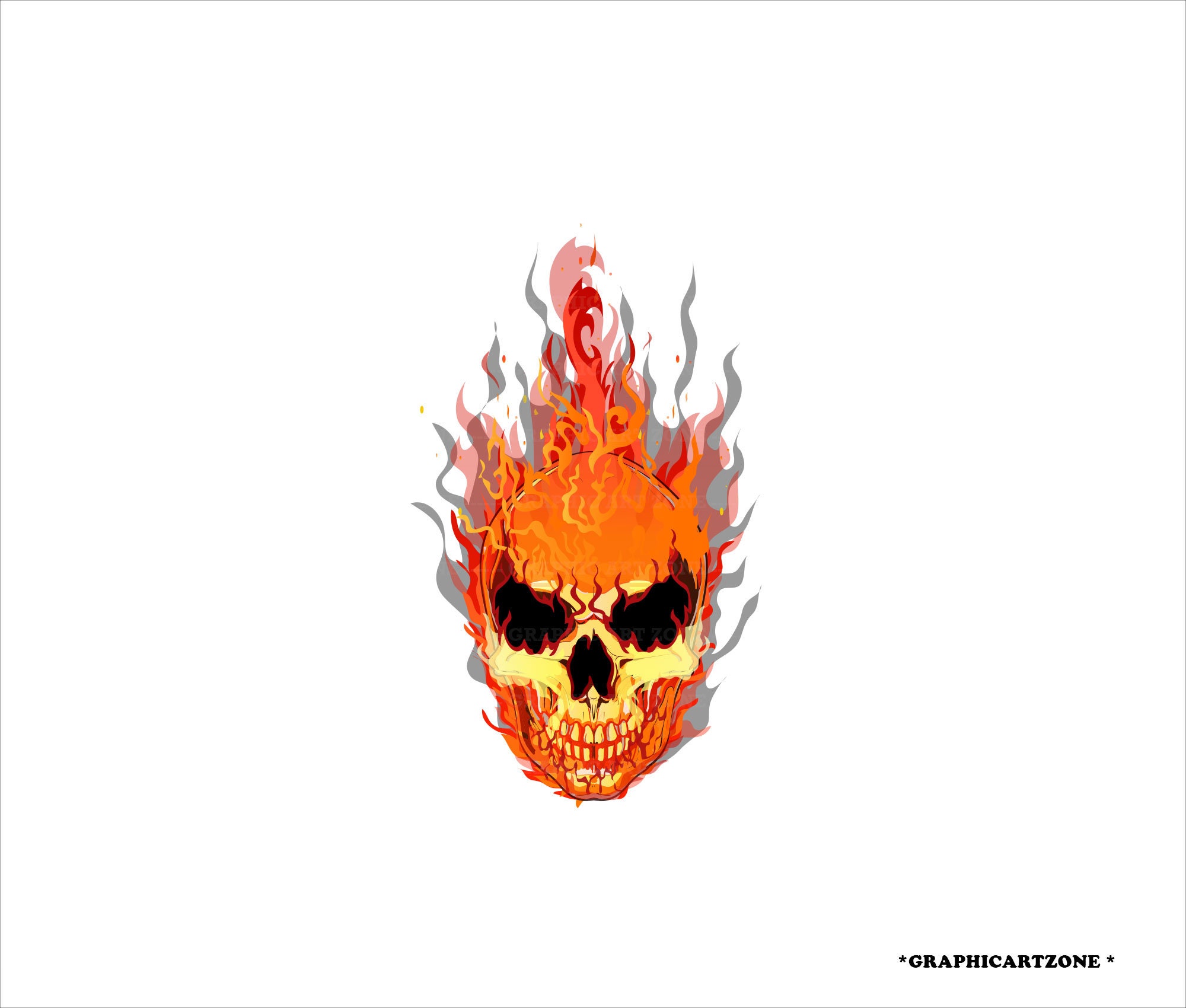 Ghost Rider Skull Logo
