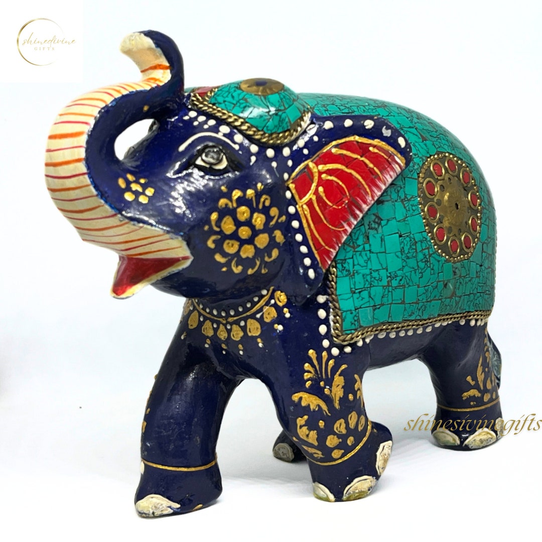 Elephant, Symbols of Ganesha, Stone Chips Work, Handmade Gift, Animal ...