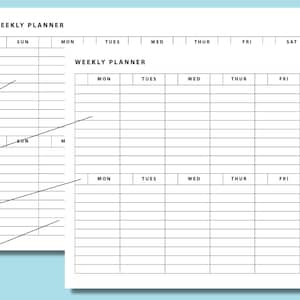 Two Week Planner, Printable, Fillable, Lined, Double Rowed, Mon/sun ...