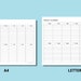 Two Week Planner, Printable, Fillable, Lined, Double Rowed, Mon/sun ...