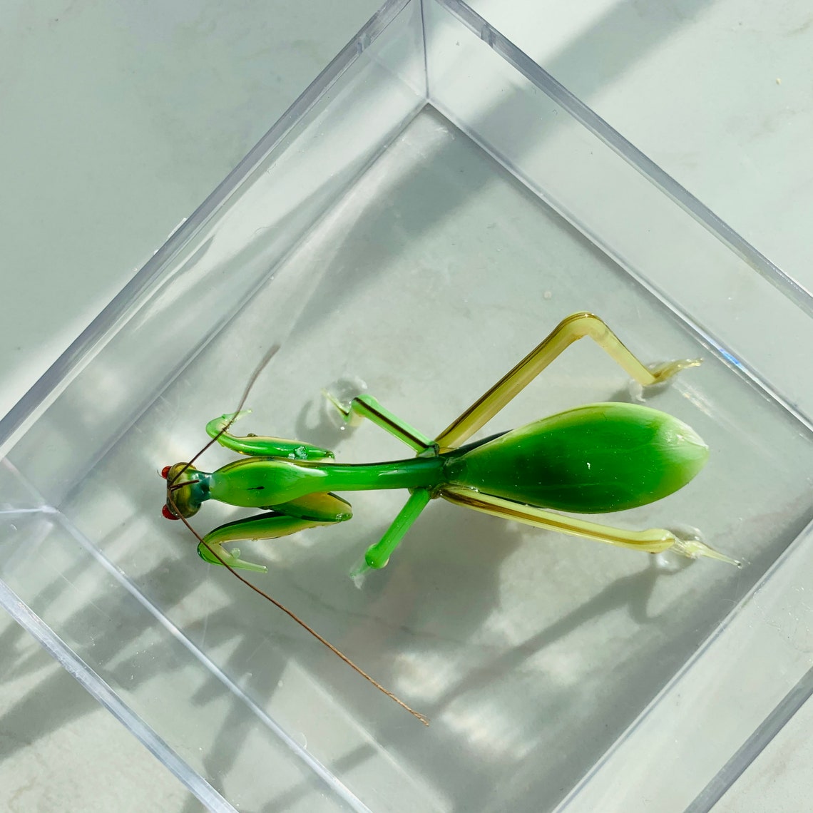 Mantis Glass Figurine Glass Insects Blown Glass Insects Art | Etsy