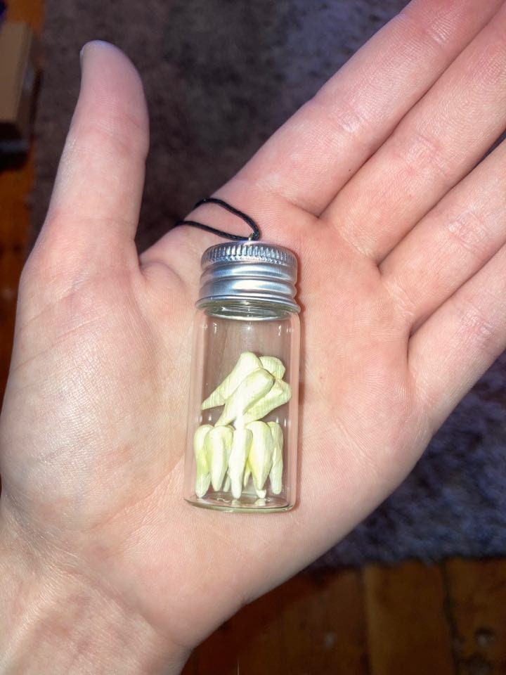 SALE Handmade Clay Teeth Jar Necklace - Etsy