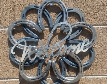 Horseshoe Welcome Sign - Etsy