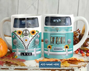 Hippie Van Mug - Etsy