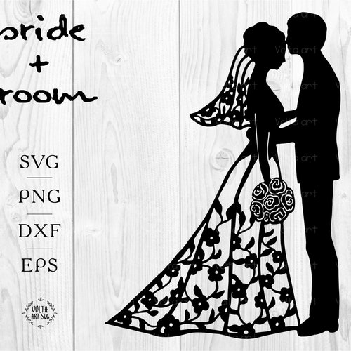 Wedding Couples SVG Bride and Groom SVG Files for Silhouette | Etsy