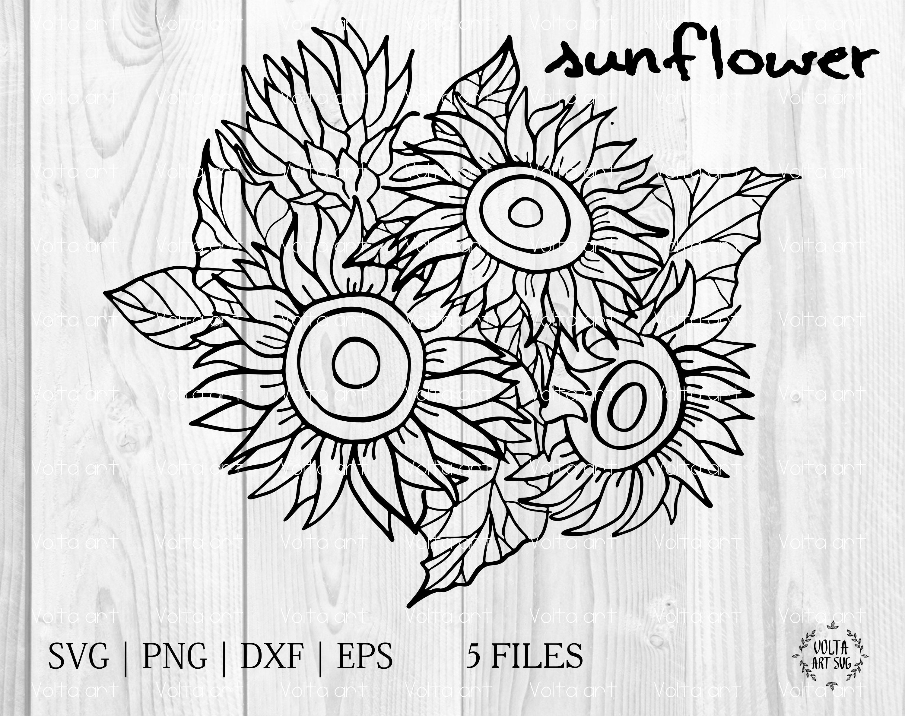 Sunflowers Svg Files Sunflower Fall Arrangement Sunflowers Etsy