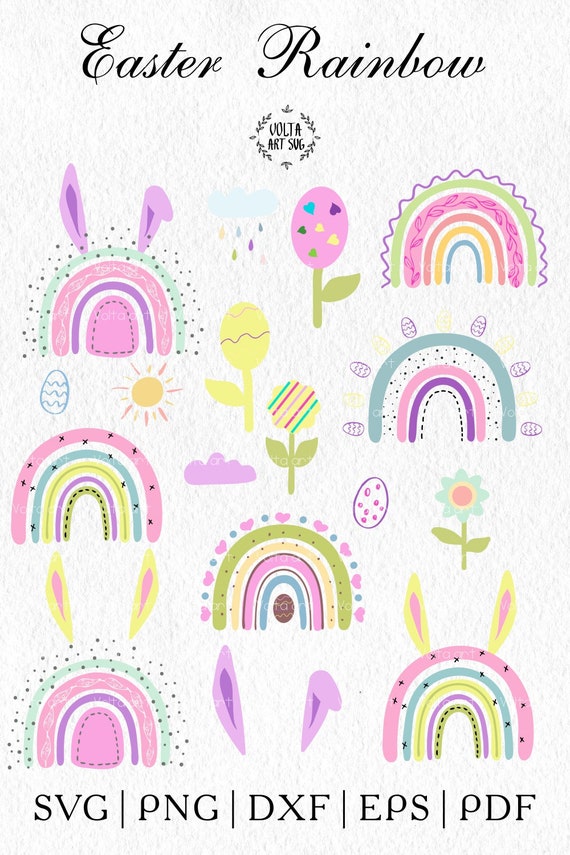 Craft Supplies & Tools Printing & Printmaking Rainbow bundle svg Svg ...