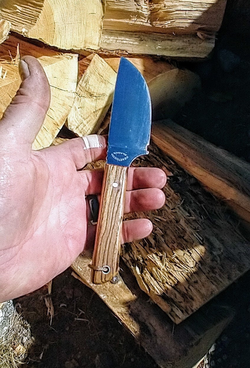 100% handmade drop point knife, 7-1/4 overall, exotic Bocote wood ...