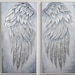 Set of 2 Silver Angel Wings Painting Modern Abstract Framed - Etsy