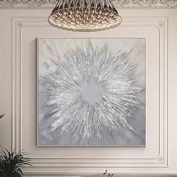 Silver Abstract Art - Etsy