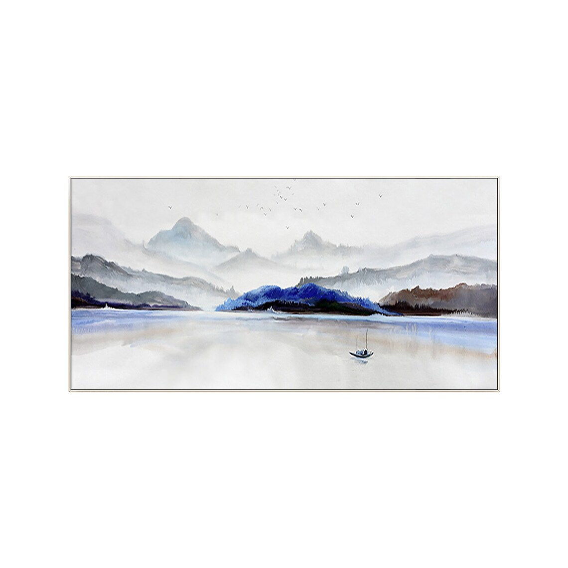 Hand-Painted Watercolor Mountain Landscape Painting Asian Art | Etsy