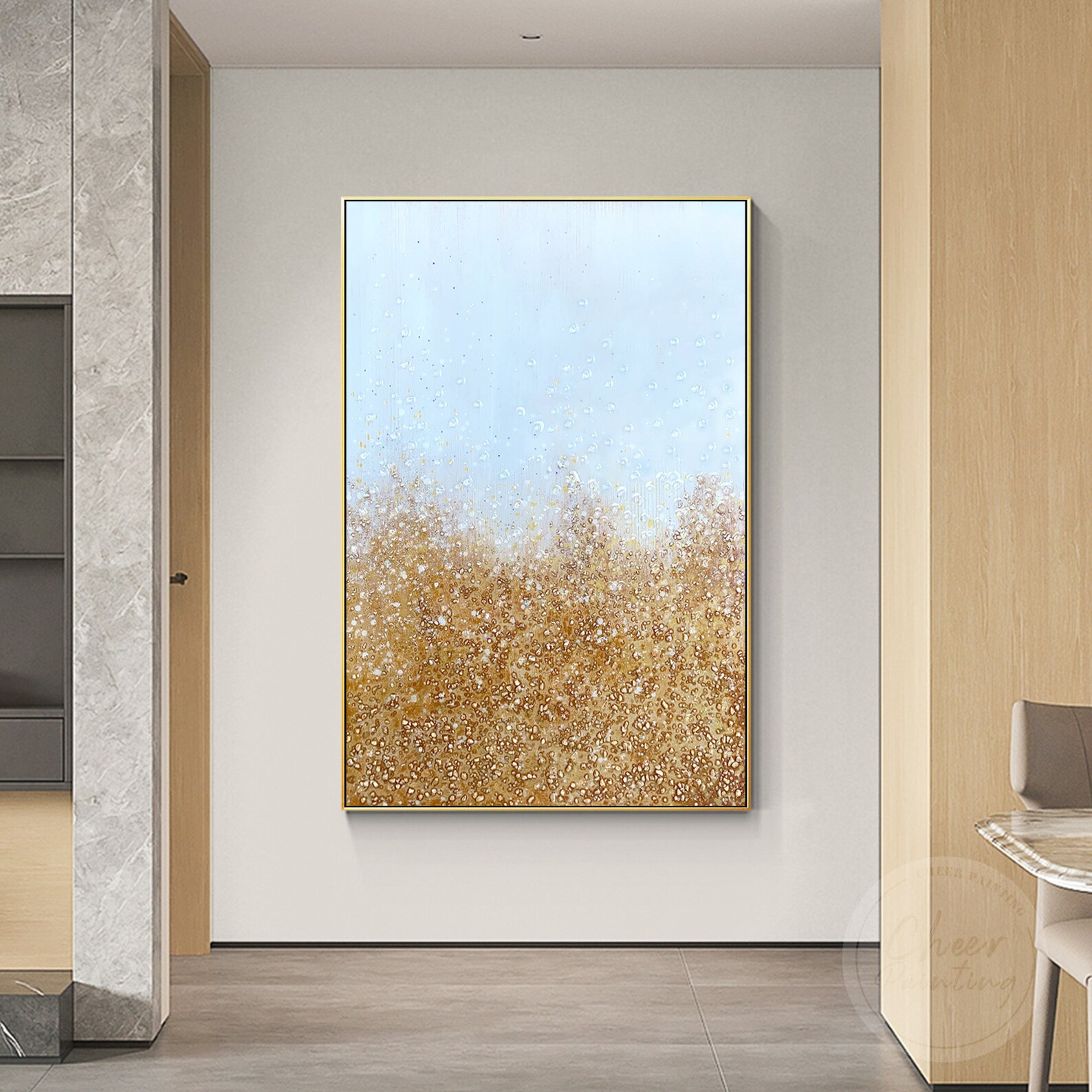 Gold Color Fancy Resin Art 3D Textured Art Crystals Wall Decor - Etsy