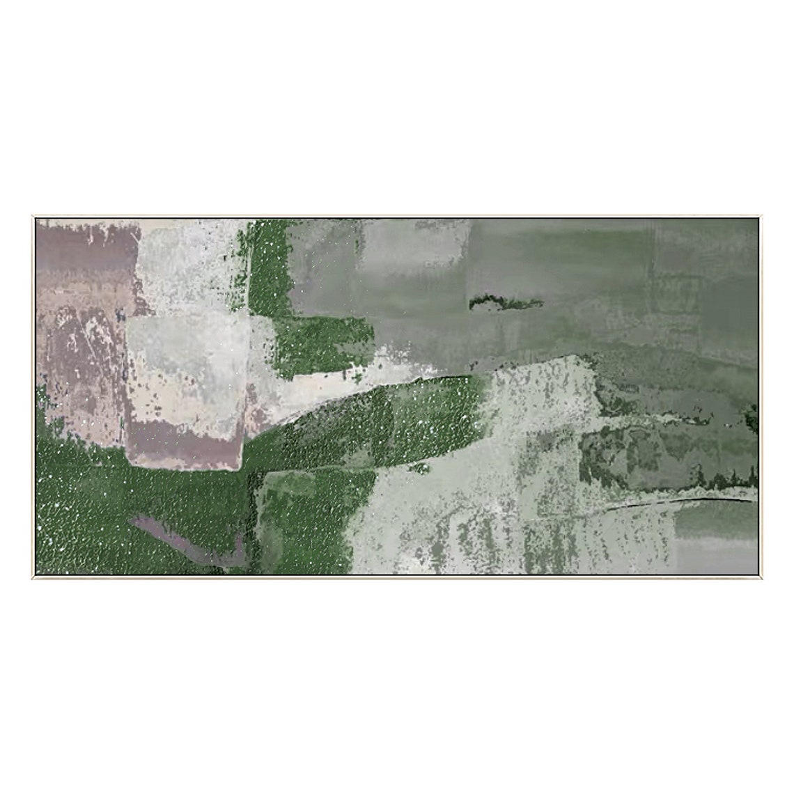 Hunter Green Abstract Painting Textured Art Sea Green Brown - Etsy