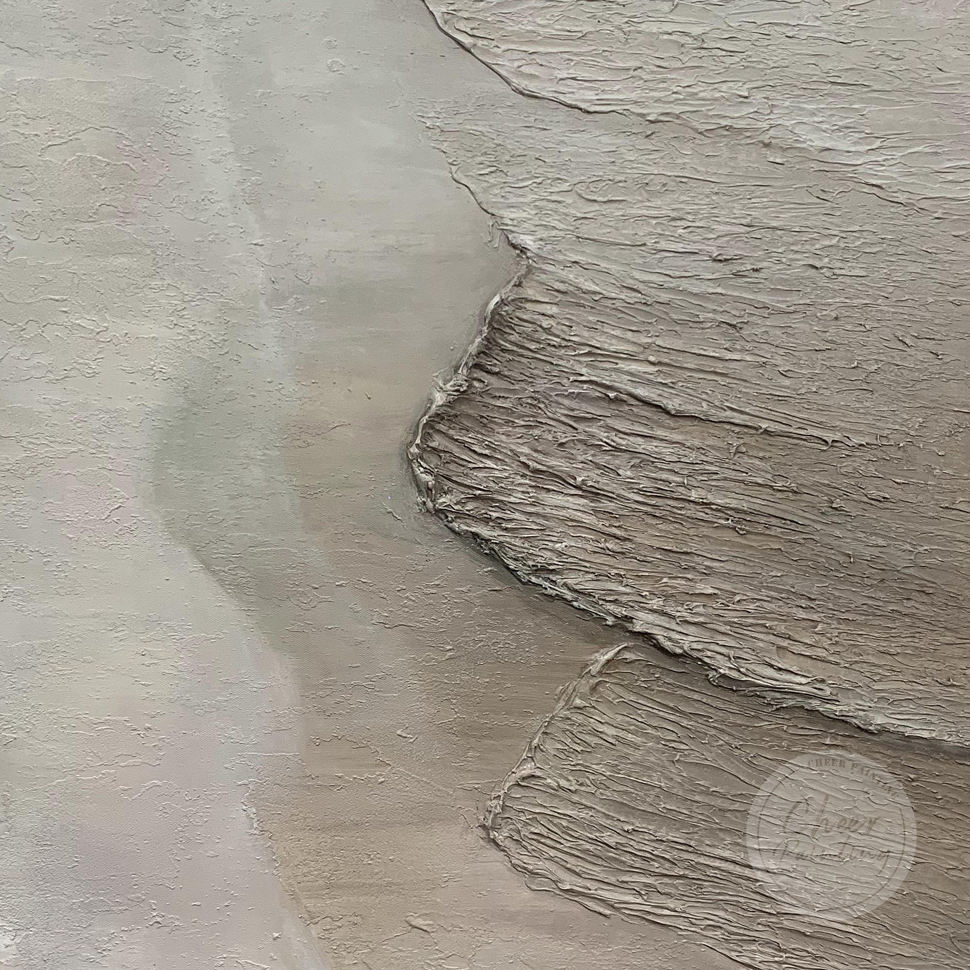 Brown Dark Sea Wave Neutral Abstract Painting Original Thick | Etsy