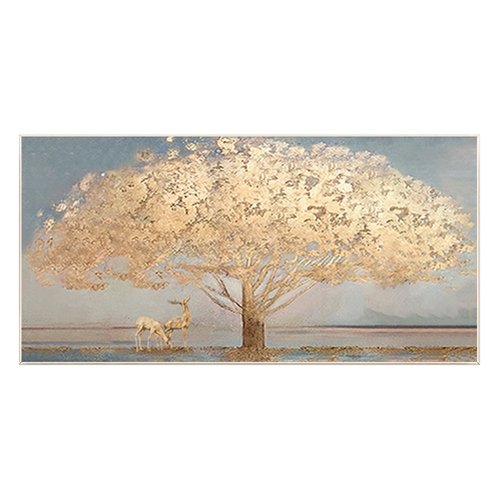 Gold Tree of Life Painting: Large Abstract Framed Canvas Wall Art - Etsy