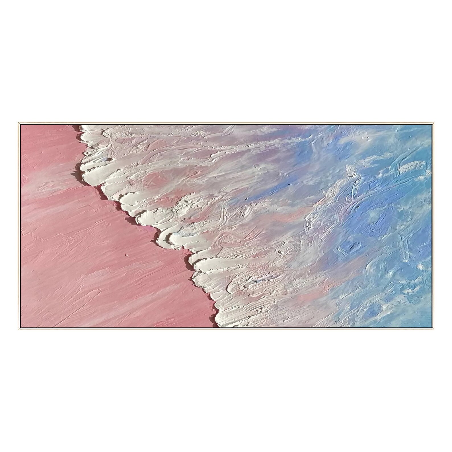 Light Blue Ocean Textured Art Pink Beach Painting Palette - Etsy